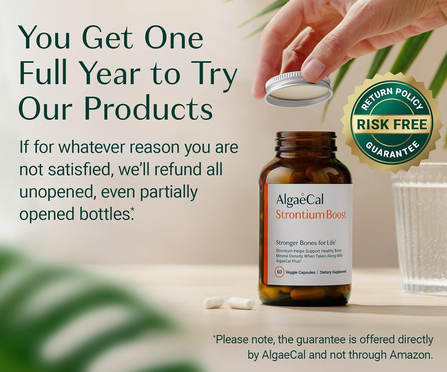 AlgaeCal Strontium Boost: Natural Trace Mineral Supplement for Bone ...