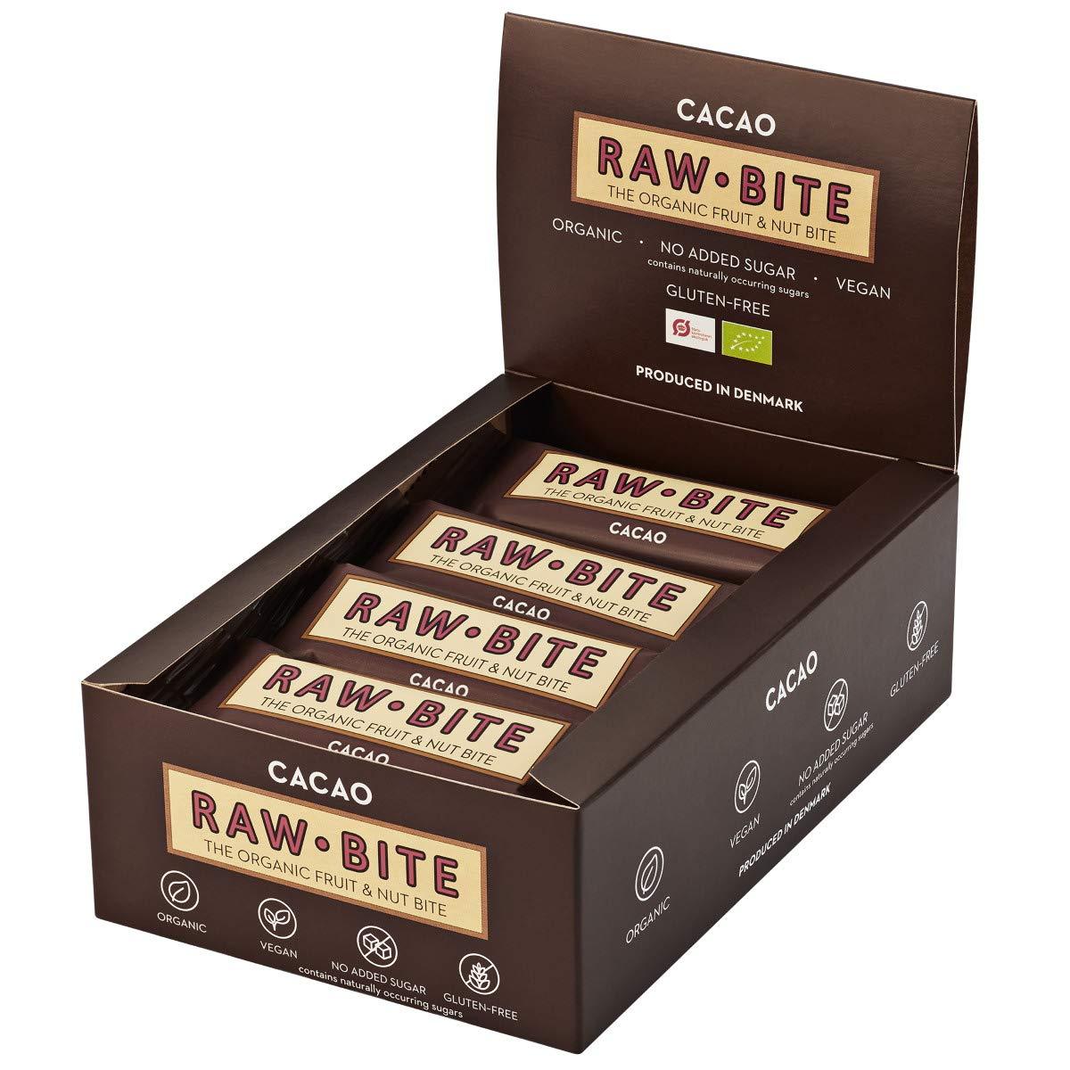 Raw Bite Organic Cacao Fruit Bar 50g - 12 Pack | Healthy Snack | Vegan ...