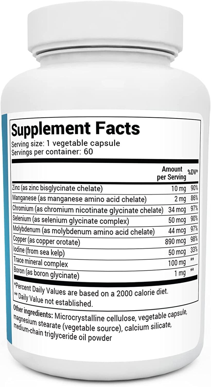 Dr. Berg's Trace Minerals Enhanced Complex - Complete with 70+ Nutrient ...