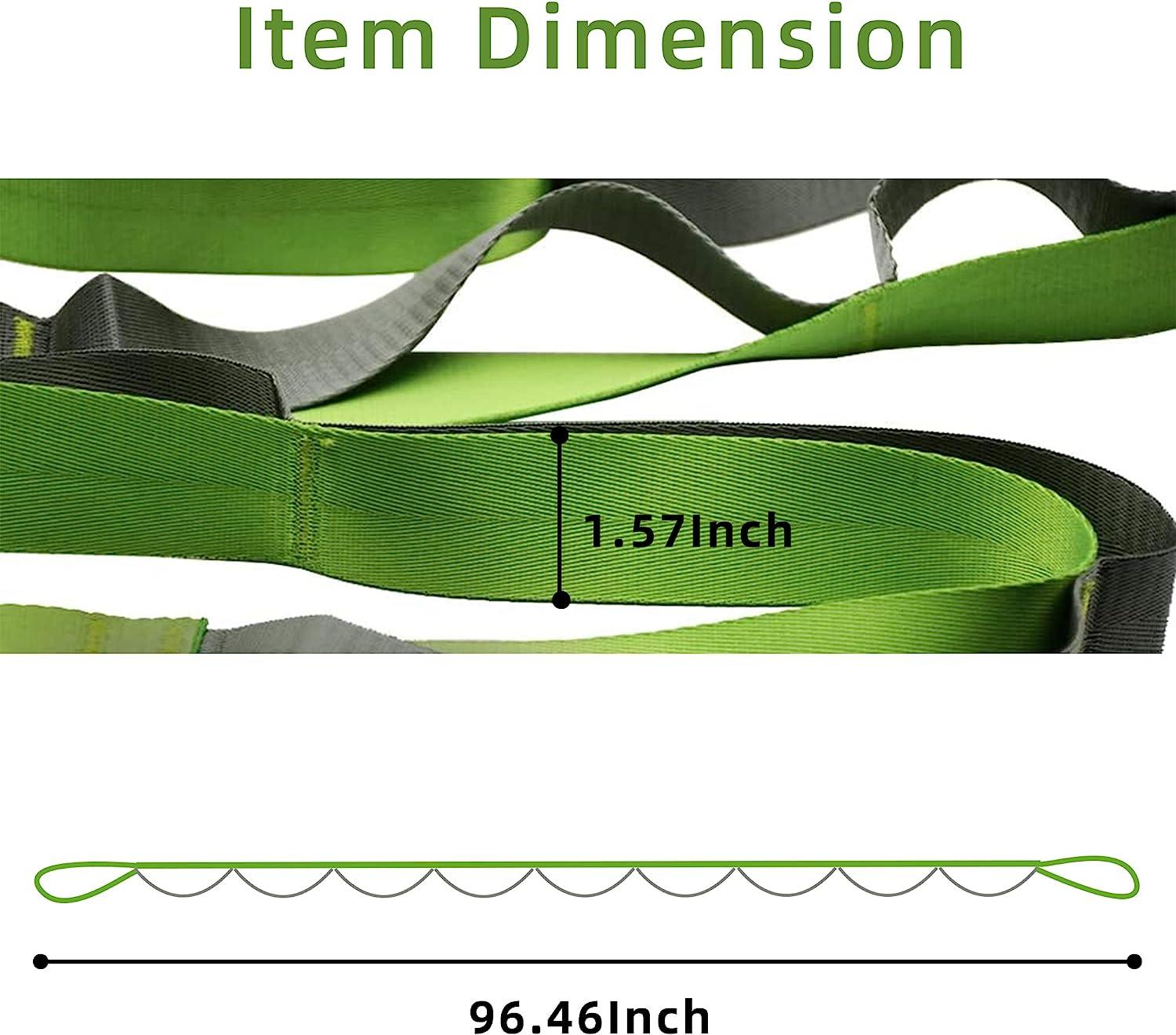 SANKUU Stretching Strap with 12 Loops + Workout Poster | Non-Elastic ...