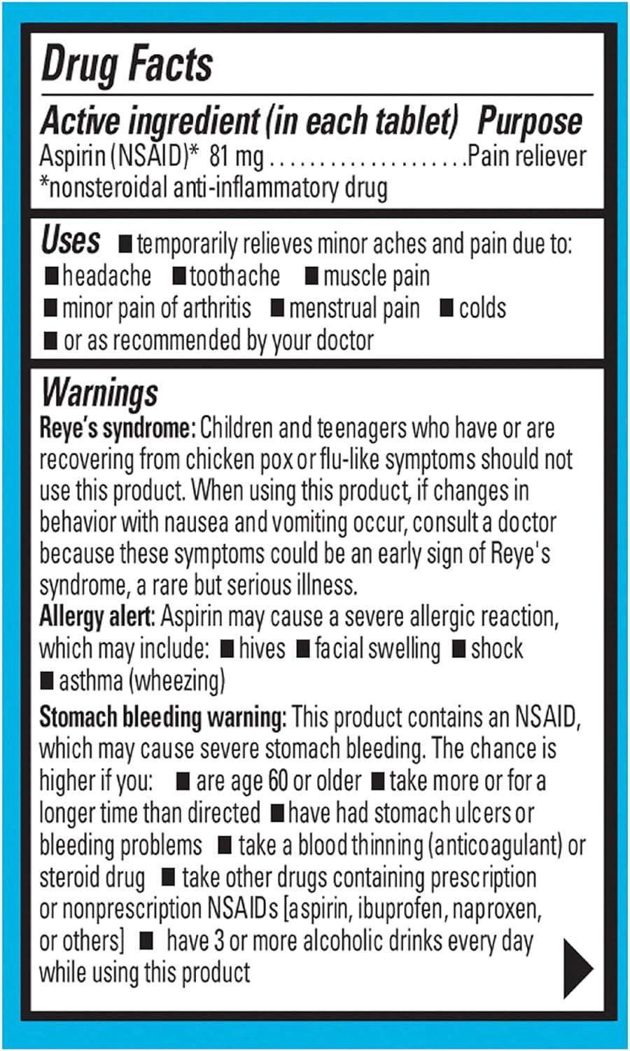 Ecotrin Enteric Aspirin Low Strength 81 mg Tablets - 45 ct