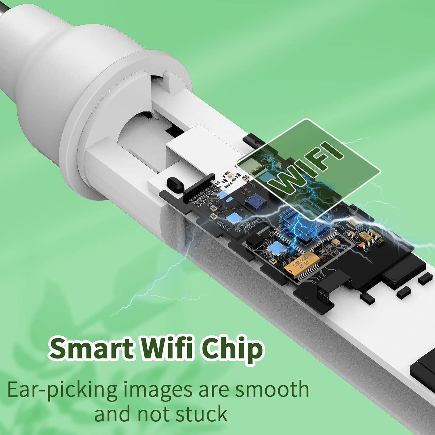 VITCOCO Wireless Ear Wax Removal Kit 1920P Camera with 6 LED Lights for ...