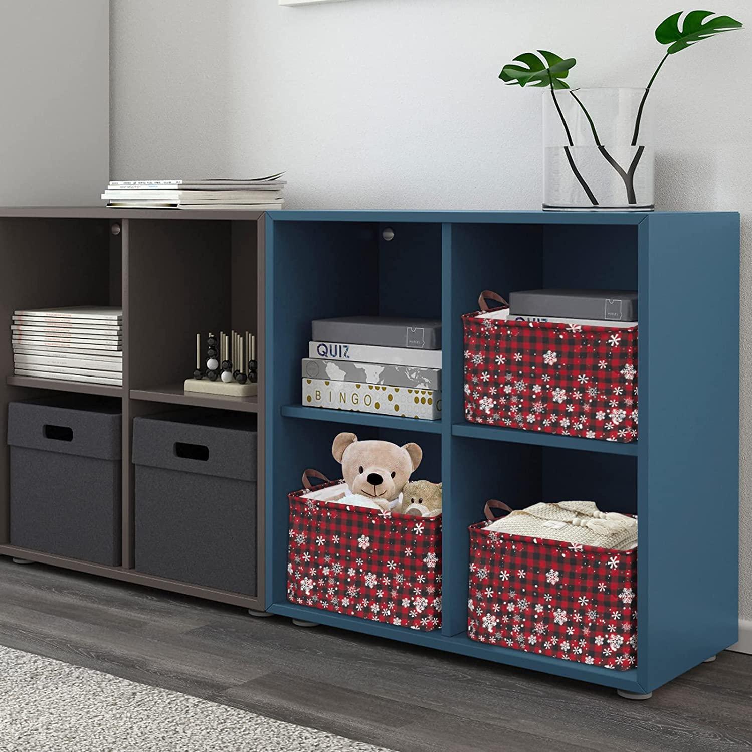 Christmas Snow Buffalo Storage Bin Basket - Collapsible Waterproof ...