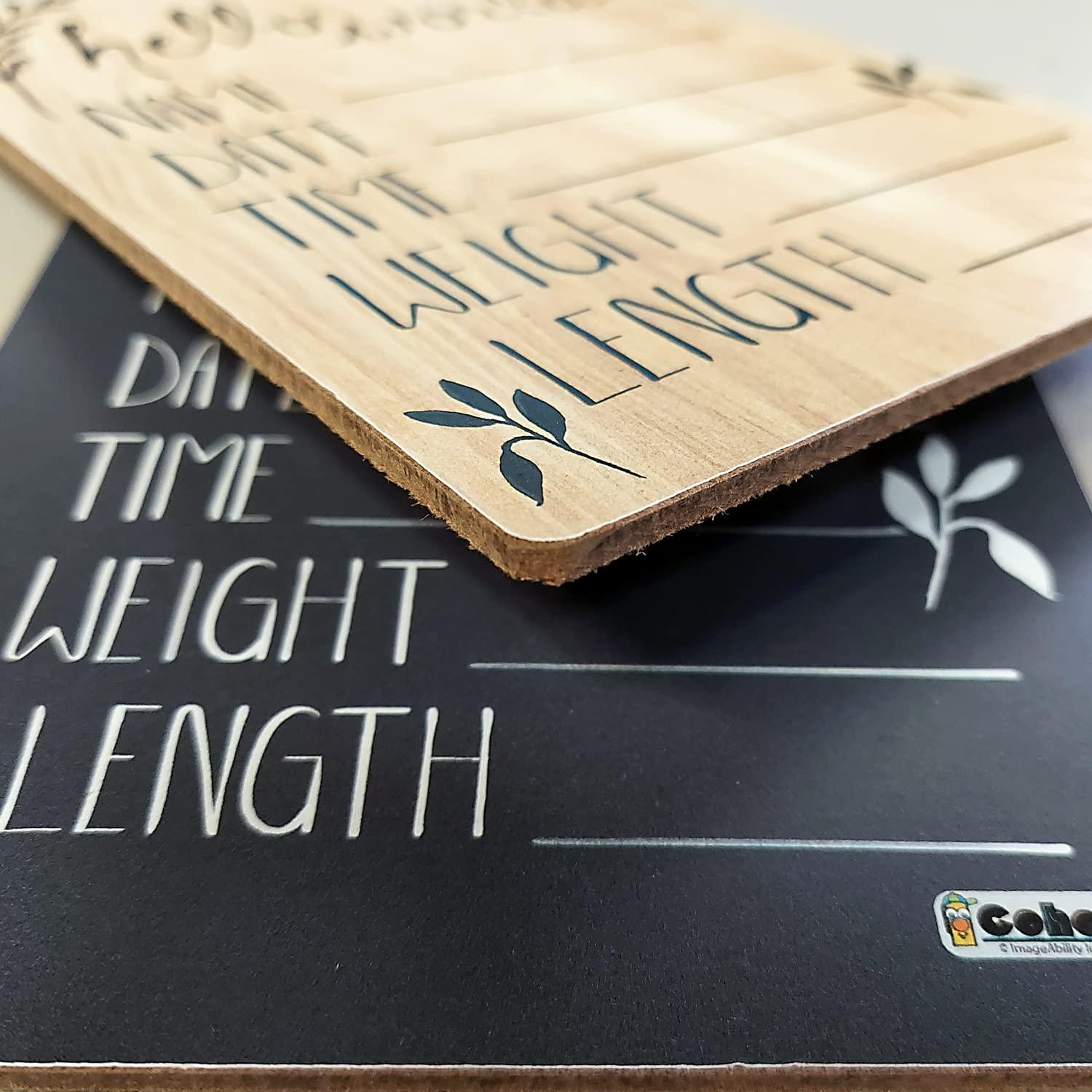 Cohas Hello World Newborn Baby Announcement Wood Sign with Monster ...