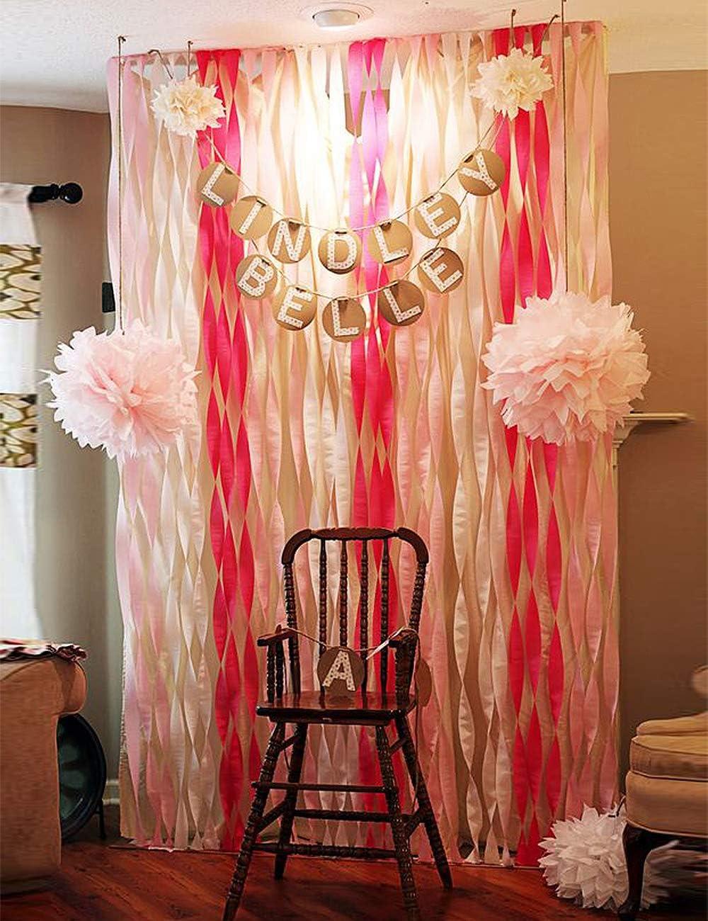 Streamers Paper 216ft Long 1.77in Wide Lovely Pink kits Crepe Paper ...