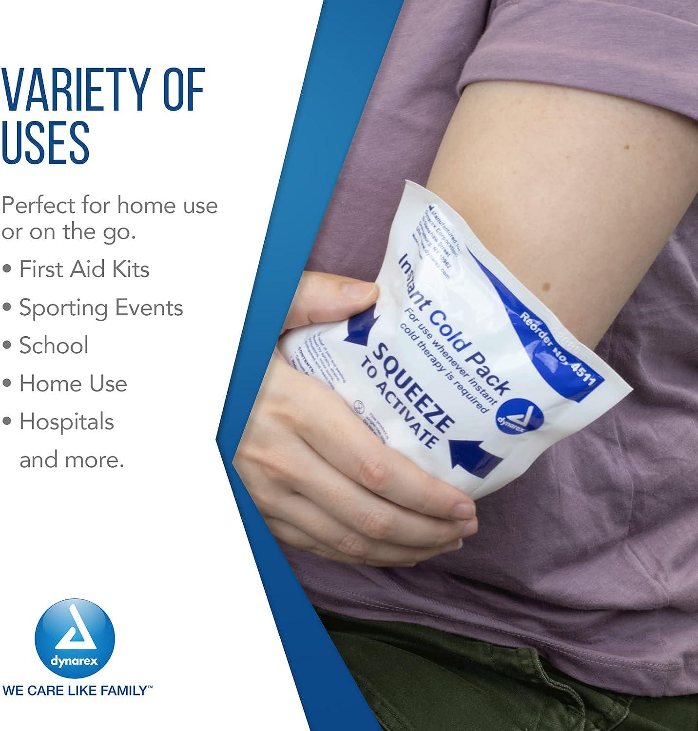 Dynarex Disposable Ice Packs for Injuries - 24-Pack Cold Compress for ...