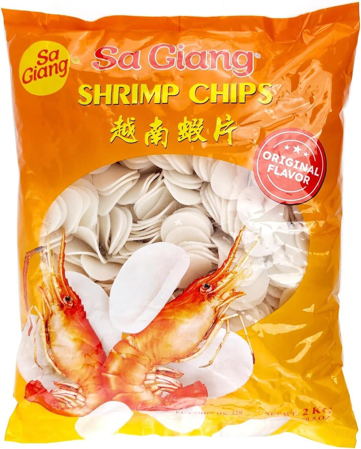 Sa Giang Vietnamese Shrimp Chips 2kg - Uncooked Prawn Crackers Snacks ...