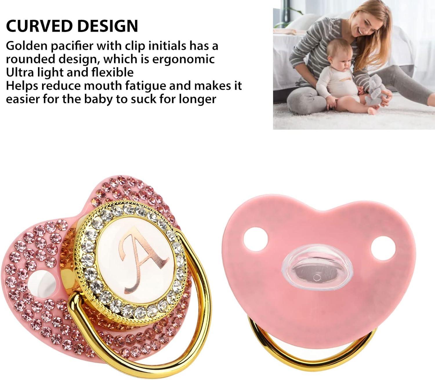 Personalized Bling Baby Pacifier - Silicone Rhinestone Pacifier with ...