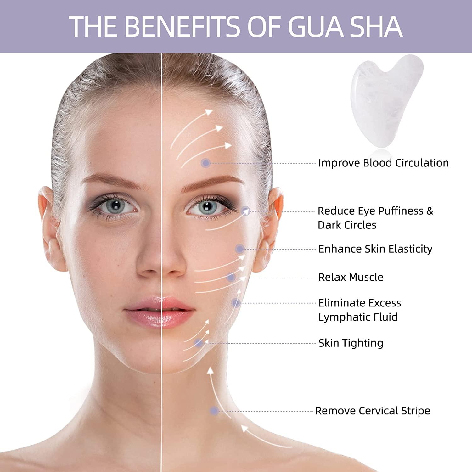 Large Natural Jade Gua Sha Facial Tool for Face Massage and Beauty ...