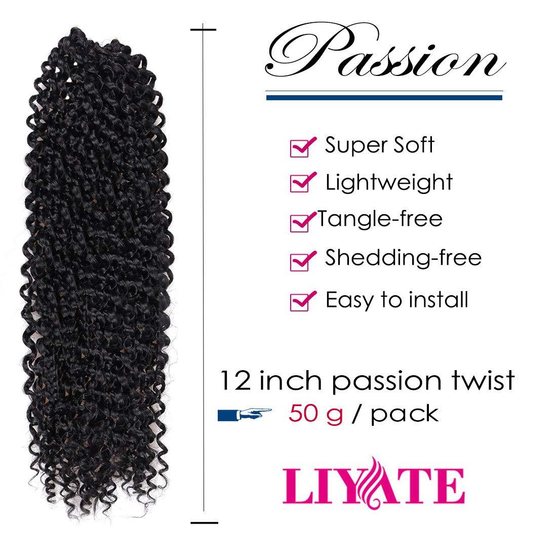 7 Pack 12 Inch Water Wave Passion Twist Crochet Braiding Hair ...