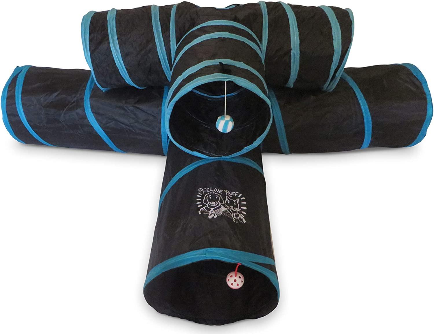 Feline Ruff Premium 3 Way Cat Tunnel - Extra Large 12 Diameter, Extra ...