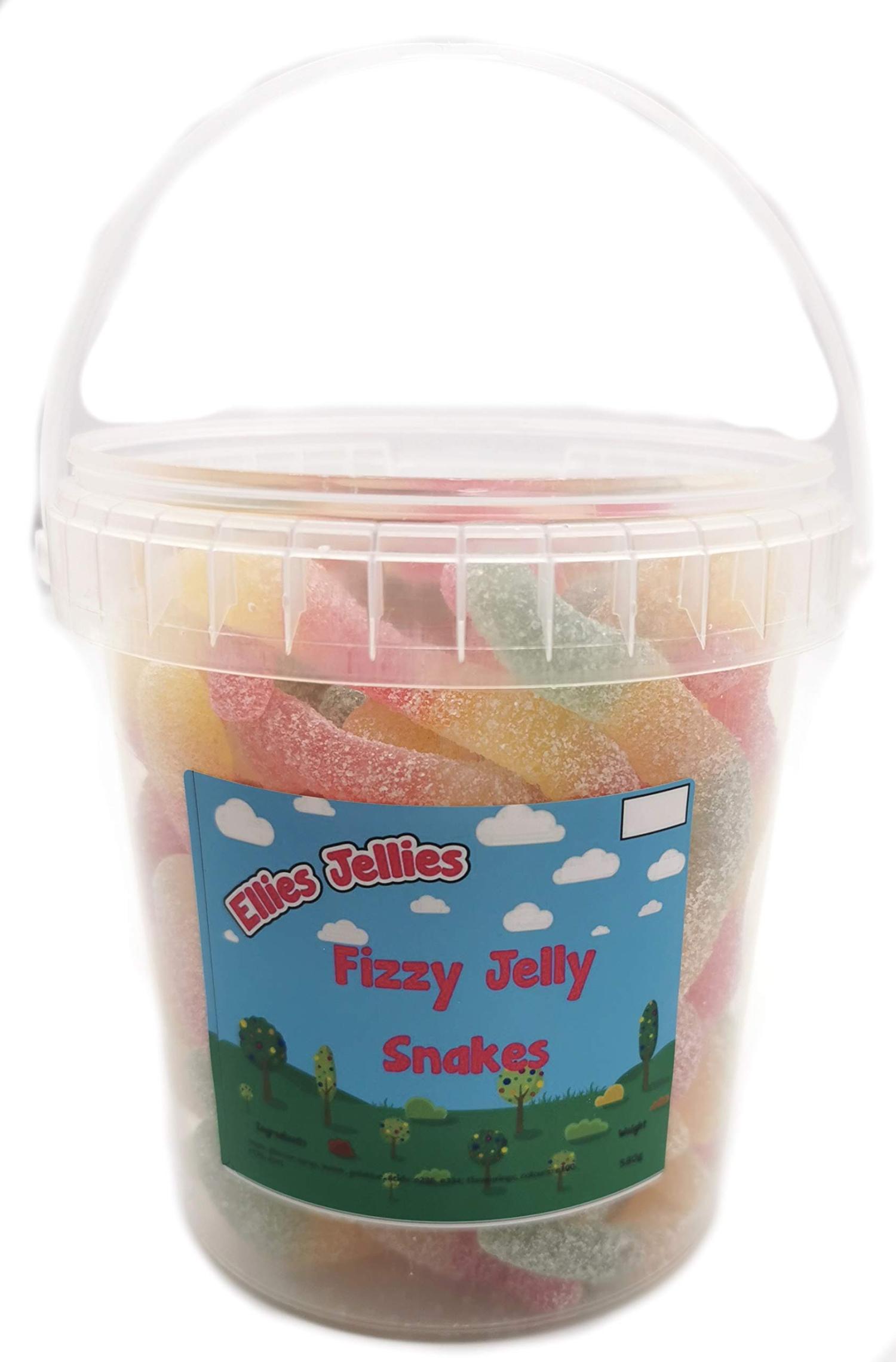 Ellies Jellies Fizzy Jelly Snakes 580g Bucket | Buy Now with Express ...