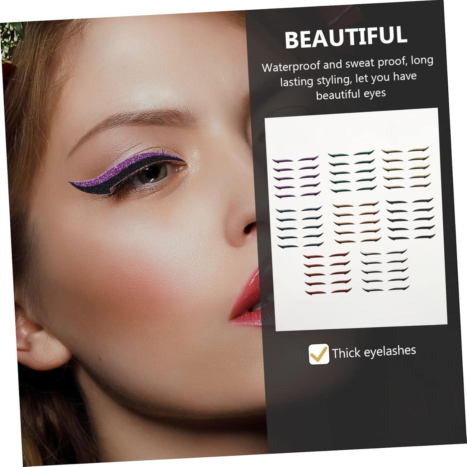 Healvian 160 Pairs Eyeliner Eyelid Stickers Reusable Double Eyelid ...