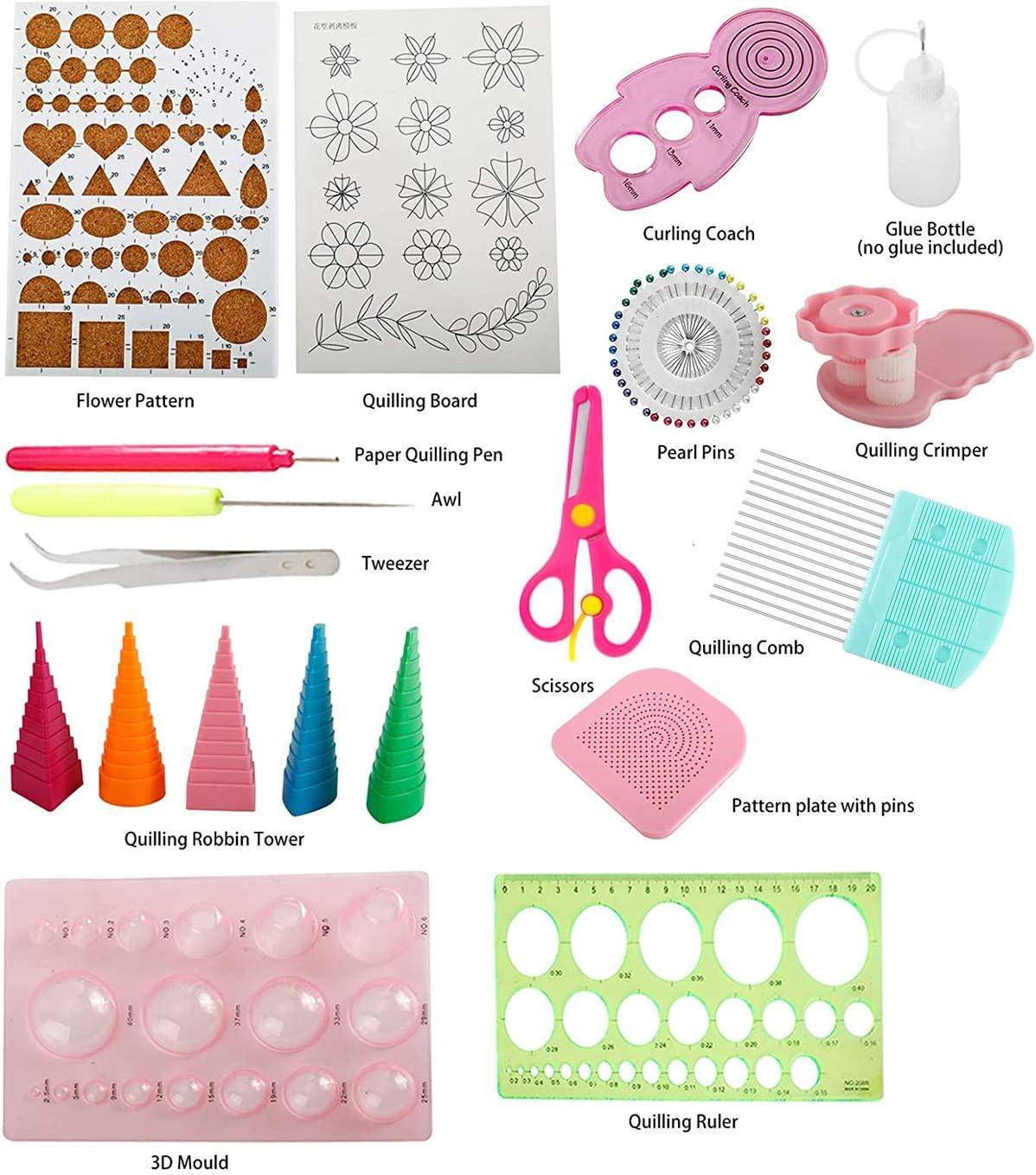 Patioer Quilling Tool Kit 20pcs Paper Quilling Tools Kit Paper Strips ...