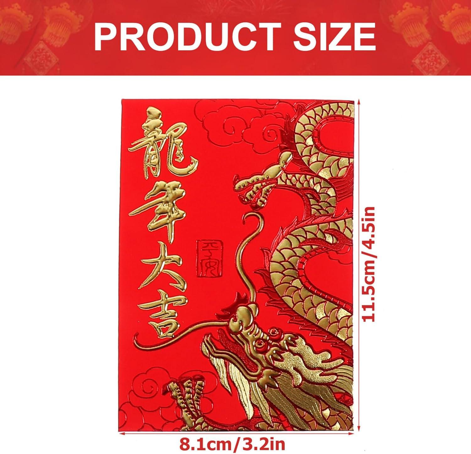 Lurrose Asian Red Envelope 60pcs Chinese Red Envelopes 2024 Chinese New ...