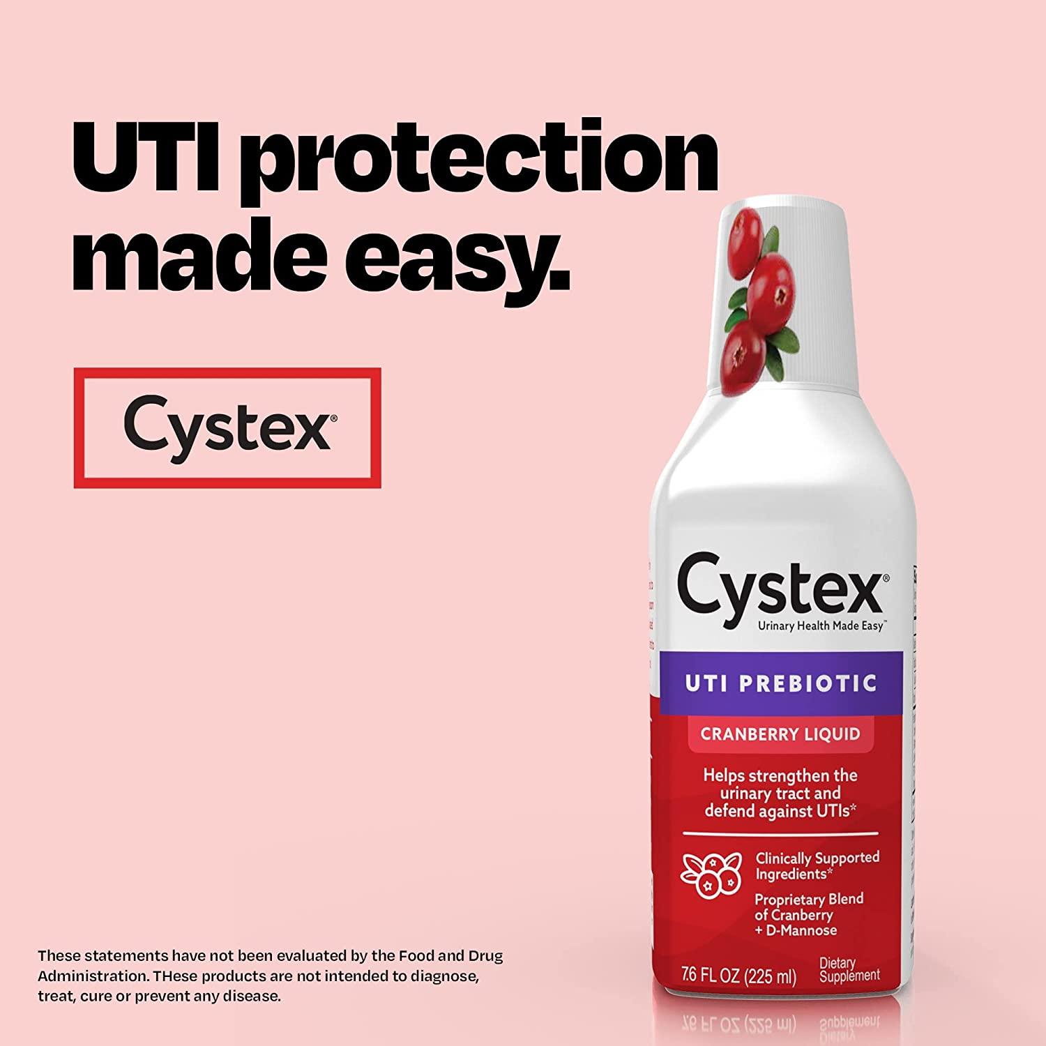 Cystex Urinary Health Cranberry Prebiotic | UTI Protection Supplement 7 ...