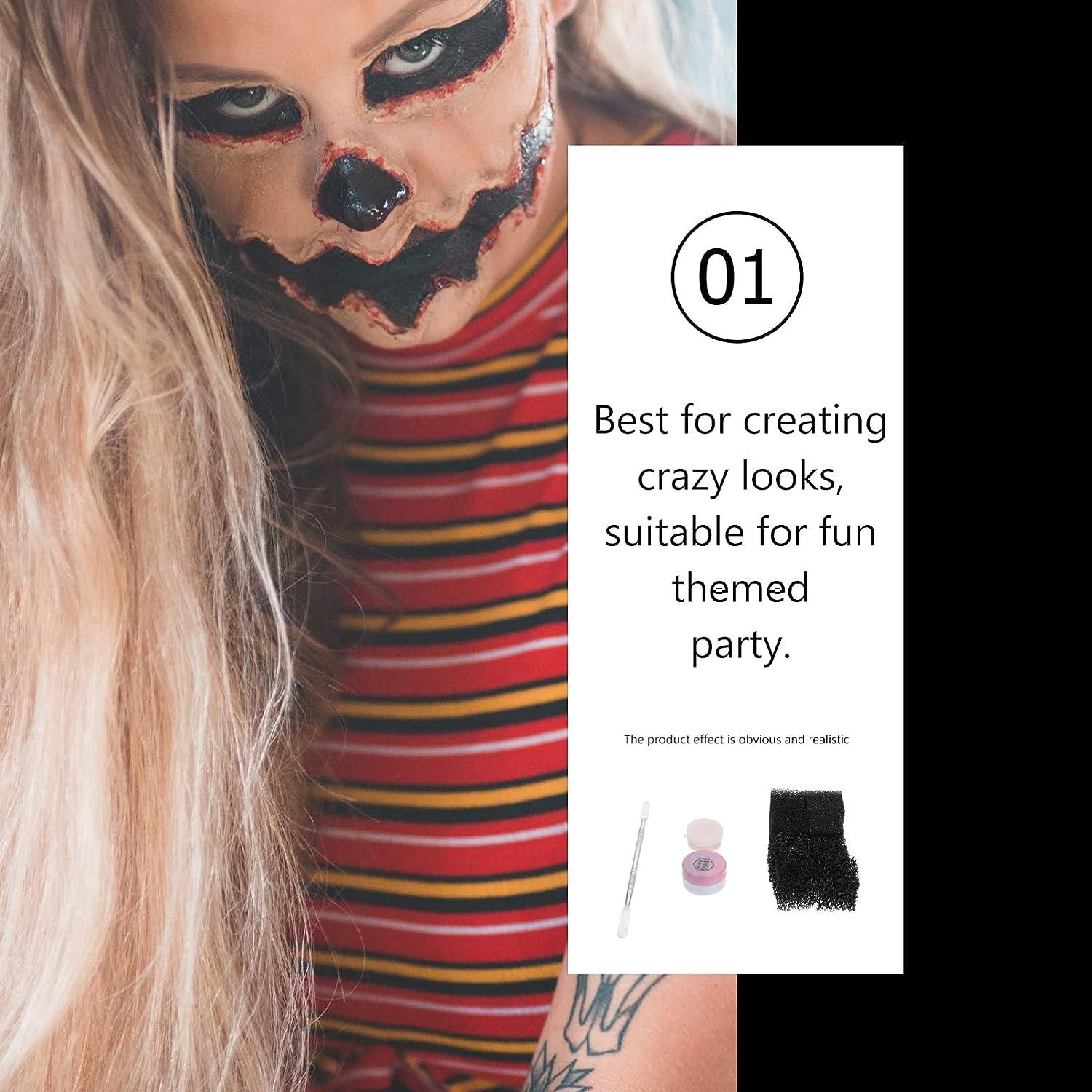 Ciieeo Halloween Makeup Kit: Fake Wounds Wax, Scar Blood Props ...
