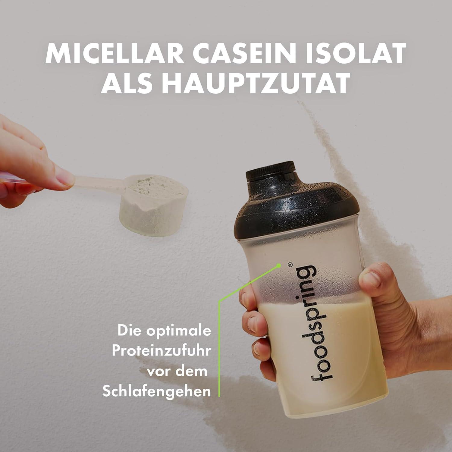 Foodspring Micellar Casein Protein Powder - 23g Sugar-Free Nighttime ...