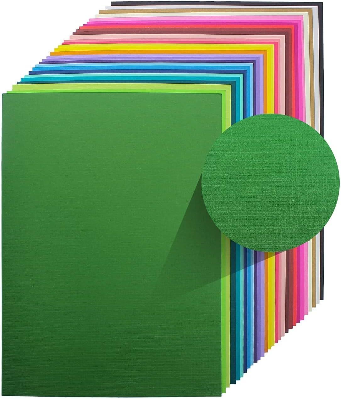 60 Sheets Colorful Card Stock 250gsm - Textured Multicolor Cardstock ...