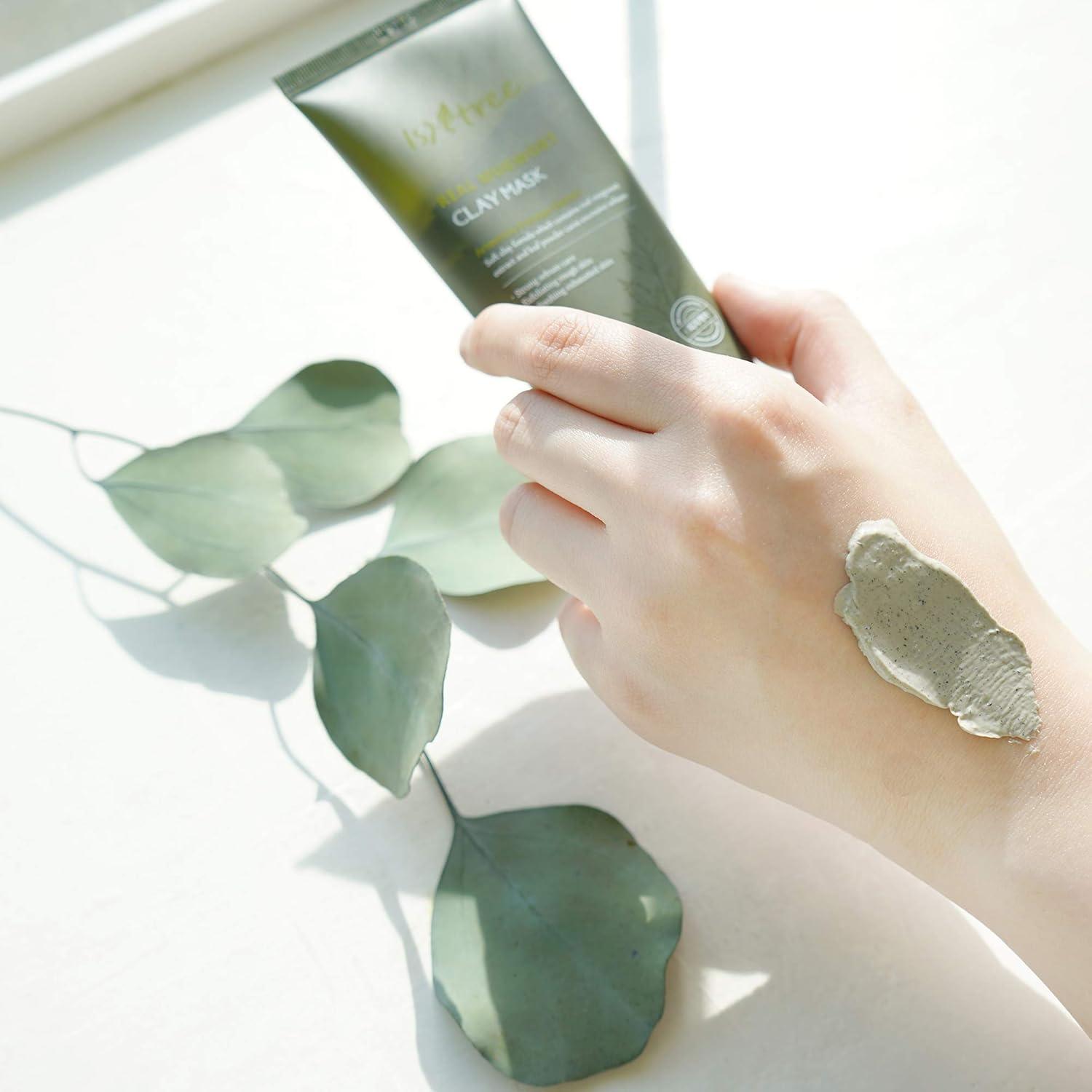 Isntree Real Mugwort Clay Mask - Soothing Hydrating & Detoxifying Face ...