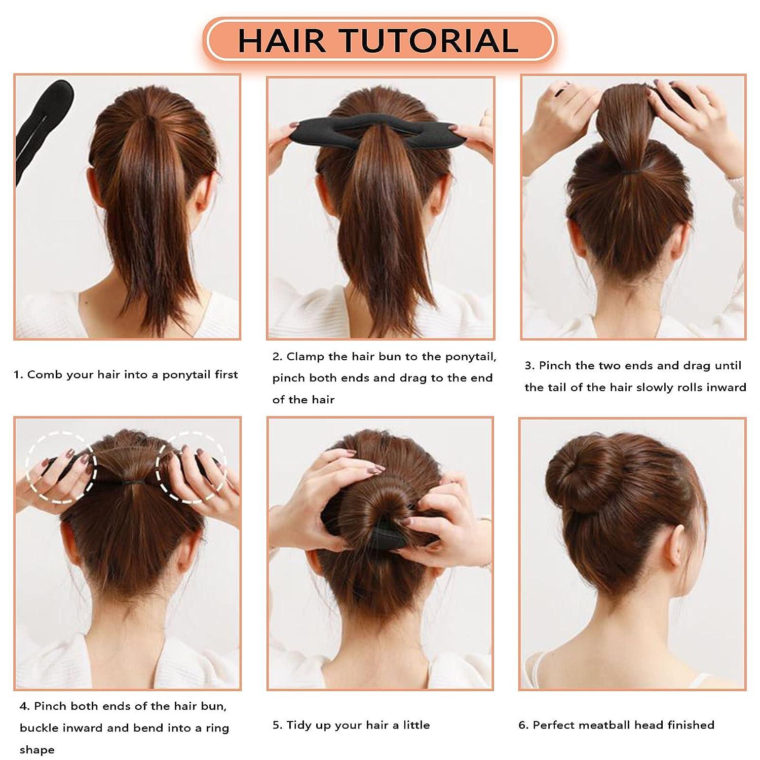 8 Pcs Kids Foam Hair Bun Maker Set - Magic Hair Twister for Easy Bun ...