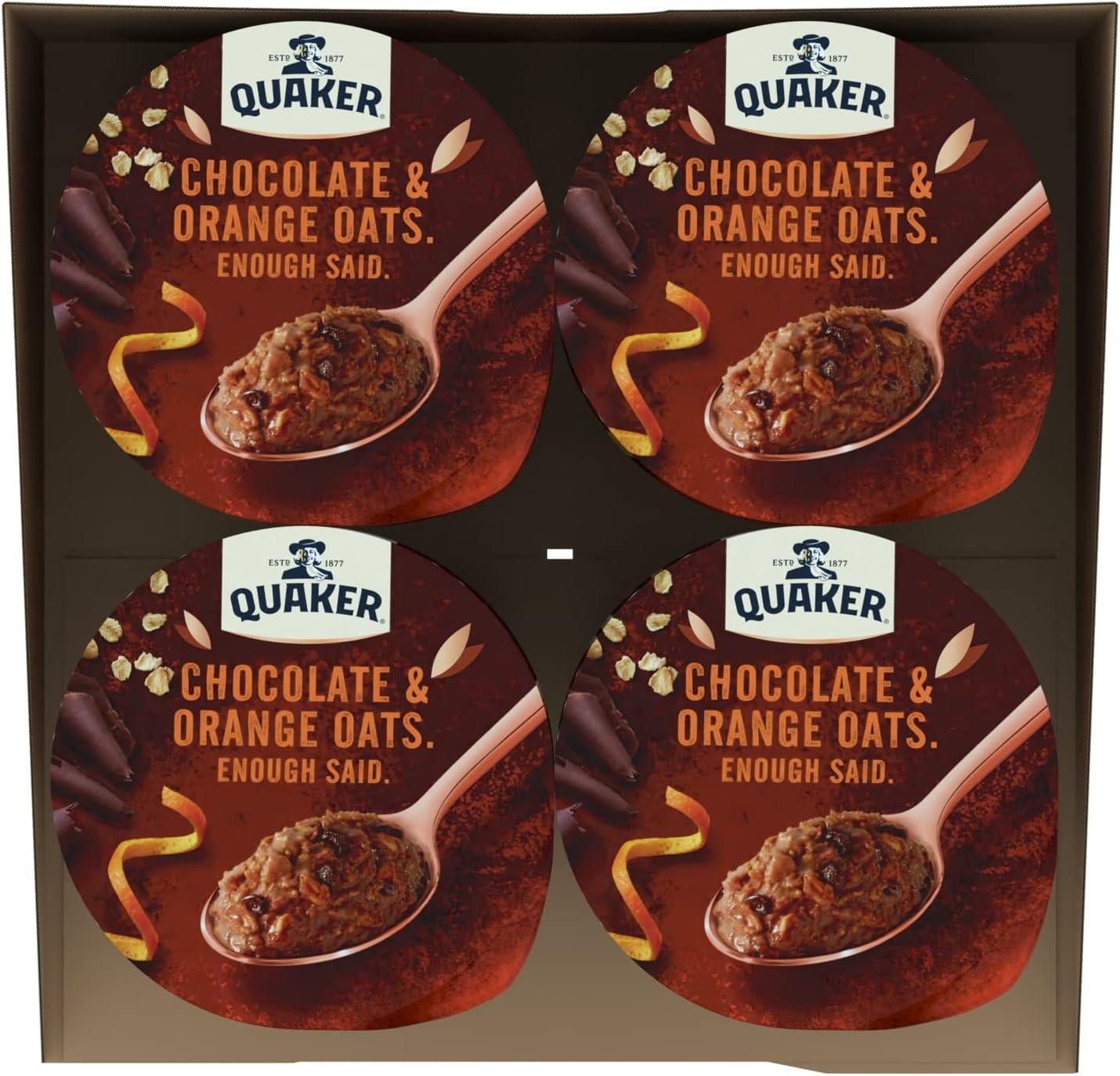 Quaker Heavenly Oats Chocolate Orange Porridge Pot 59 g (Pack of 24 ...