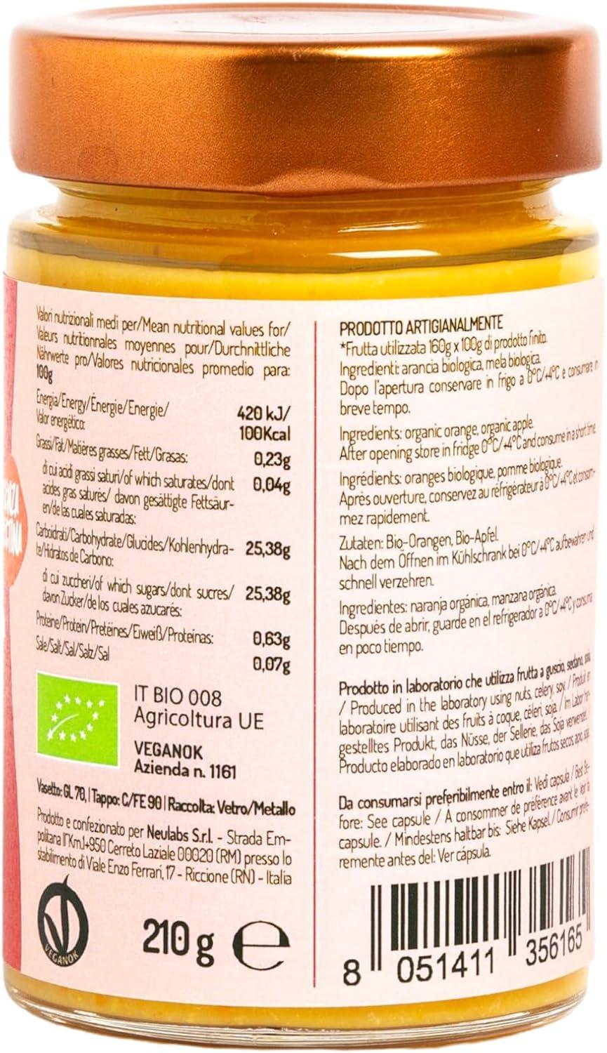 Orange Compote 160% Organic - 210g. Vegan and Gluten-Free Fruit Compote ...