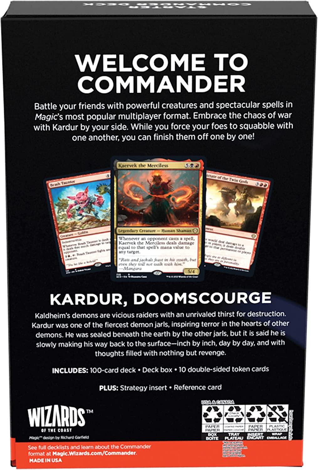 Magic The Gathering Starter Commander Deck - Chaos Incarnate (Black-Red) | Buy Now with Express ...