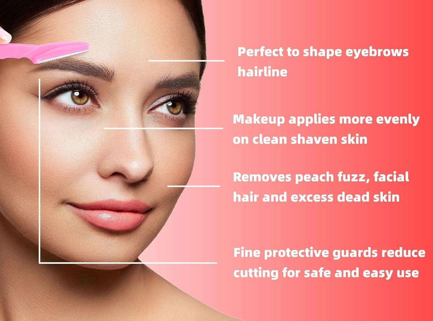 Peach Fuzz Dermaplaning Tool - 25Pcs Precision Eyebrow Razors for ...