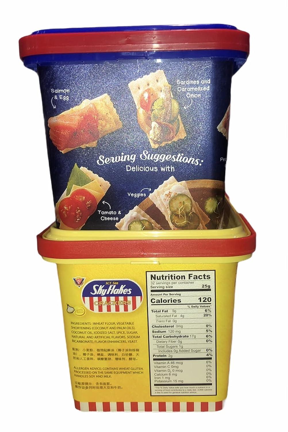 M.Y. San Skyflakes Crackers: Original & Garlic Flavor Duo | Buy Now ...