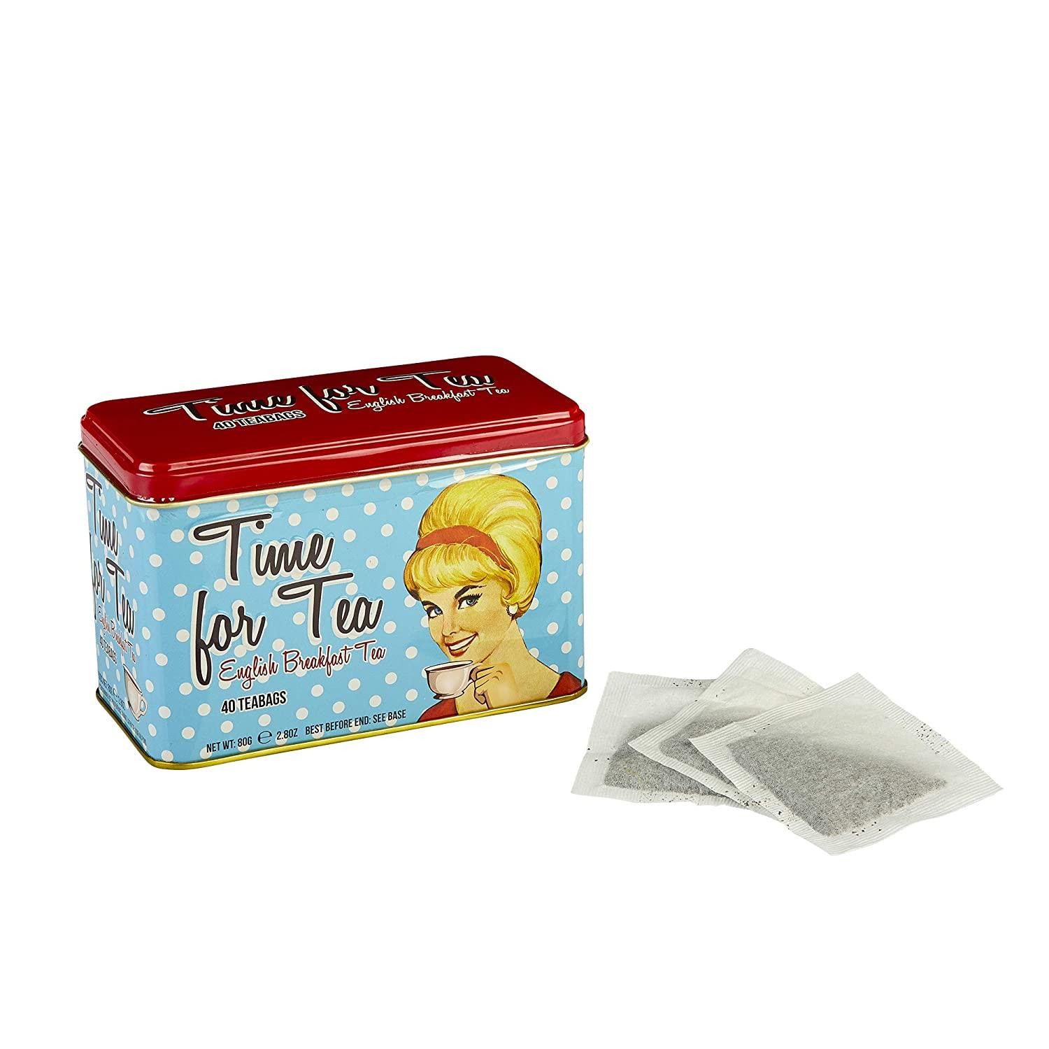 New English Teas Time For Tea Tea Tin with 40 English Breakfast Teabags ...