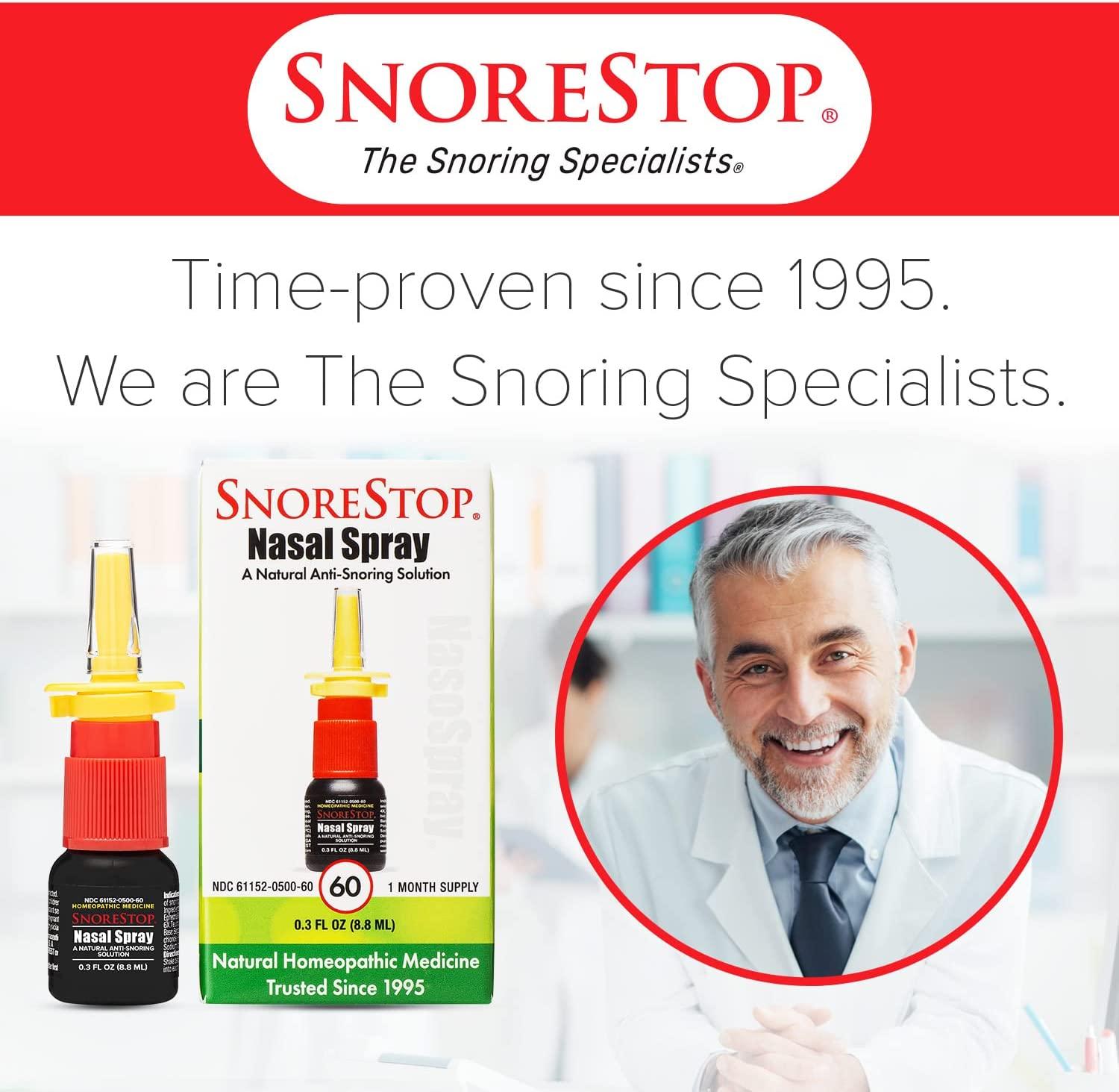 SnoreStop NasoSpray - Fast-Acting Snoring Solution for Deep Sleep - 60 ...