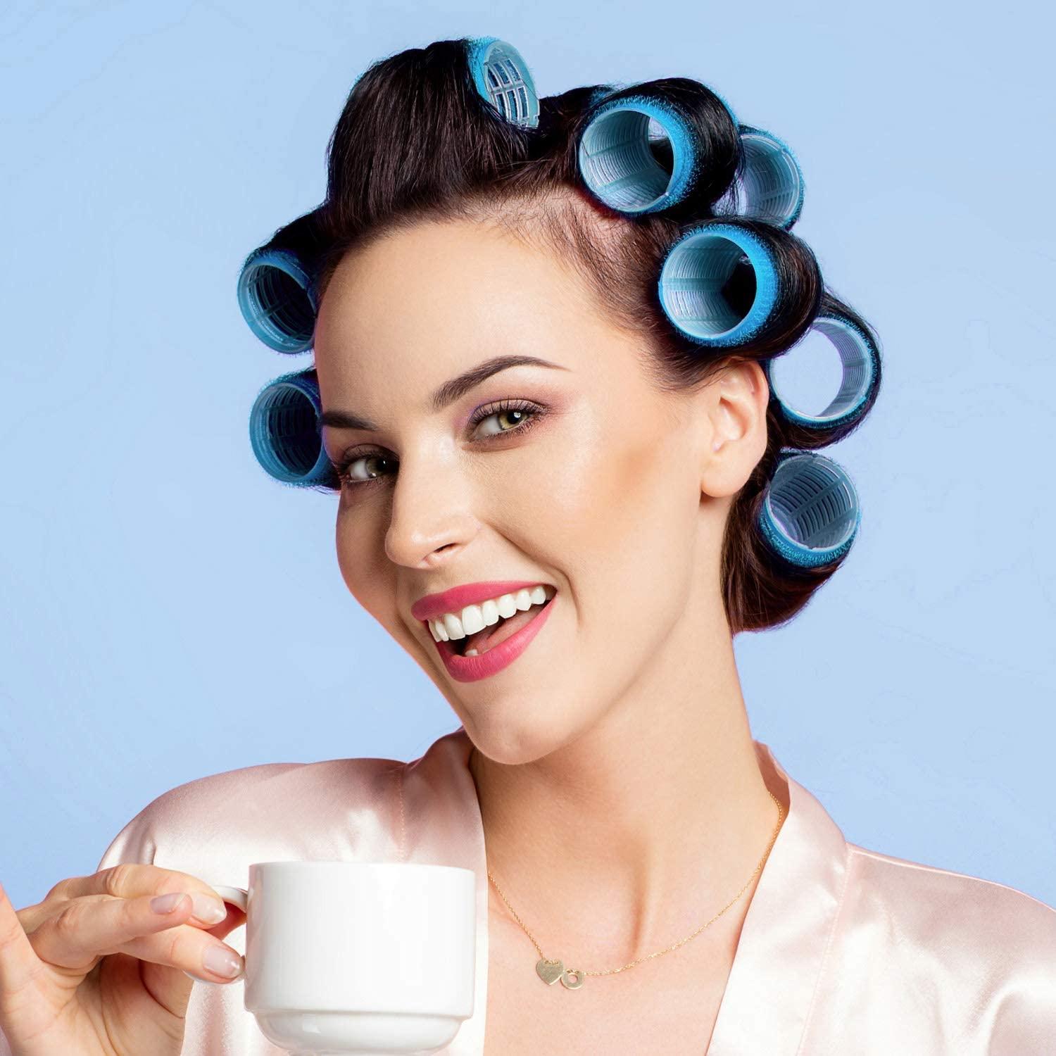 Jumbo Hair Rollers Set Hair Rollers Curlers For Long Hair No Heat ...