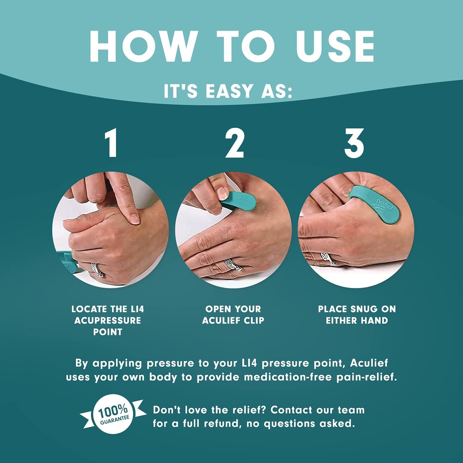 Shop Aculief Acupressure Tool - Award-Winning Clip for Headache ...