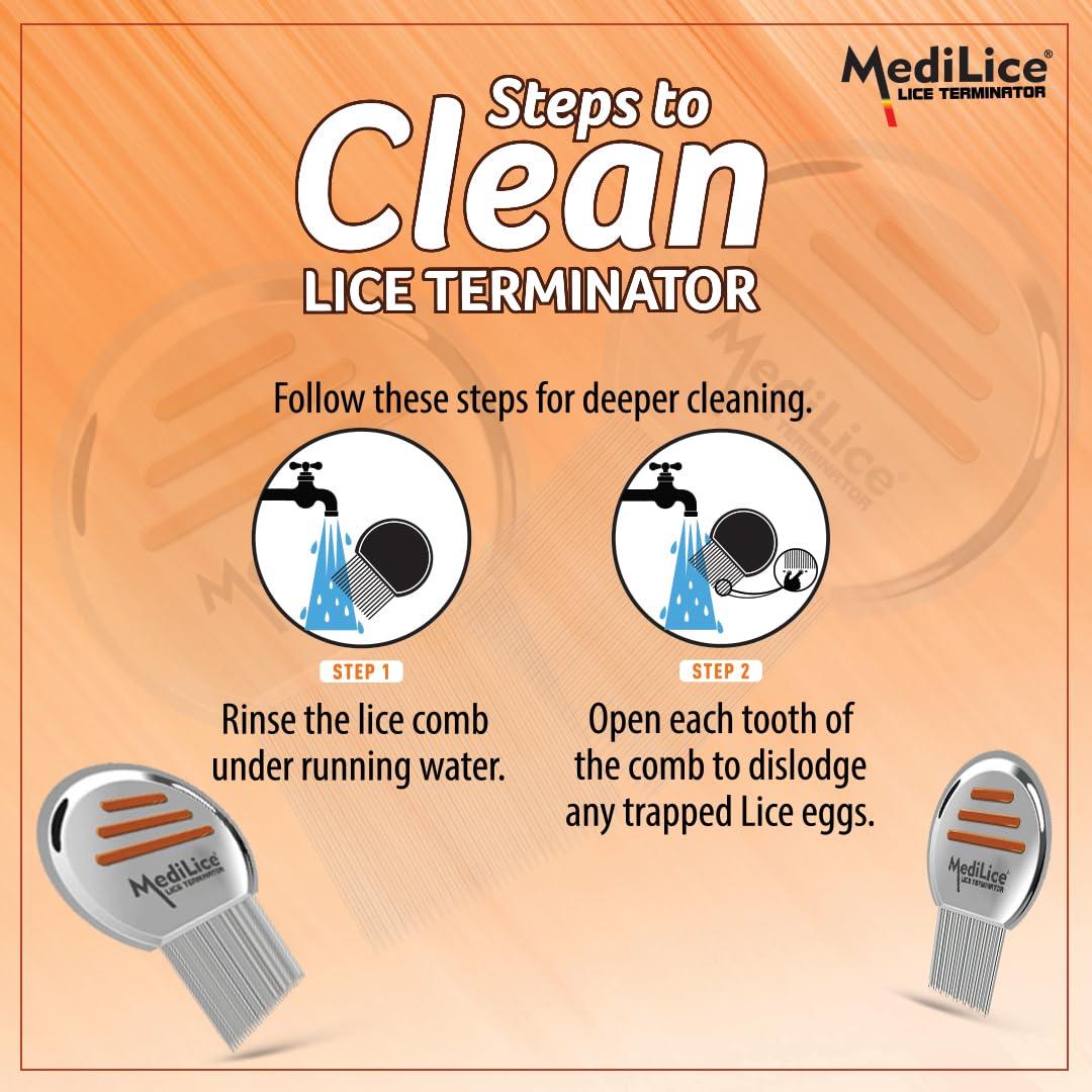 Professional Lice Terminator Comb - Stainless Steel Rust-Free | Micro ...