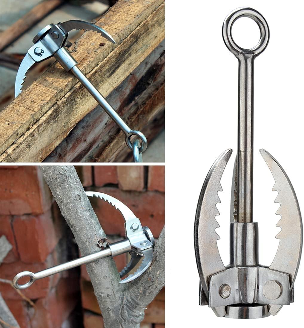 Cyfie Stainless Steel 3-Claw 4-Claw Sawtooth Grappling Hook with 10m ...