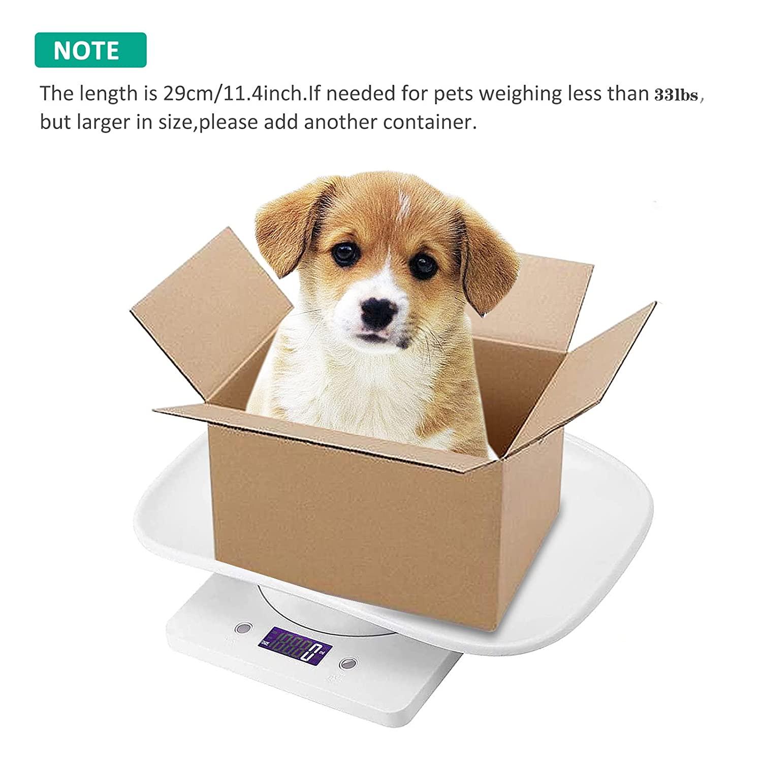 Pet Scale 33lbs Capacity LCD Display Multifunction Kitchen Food Scale ...
