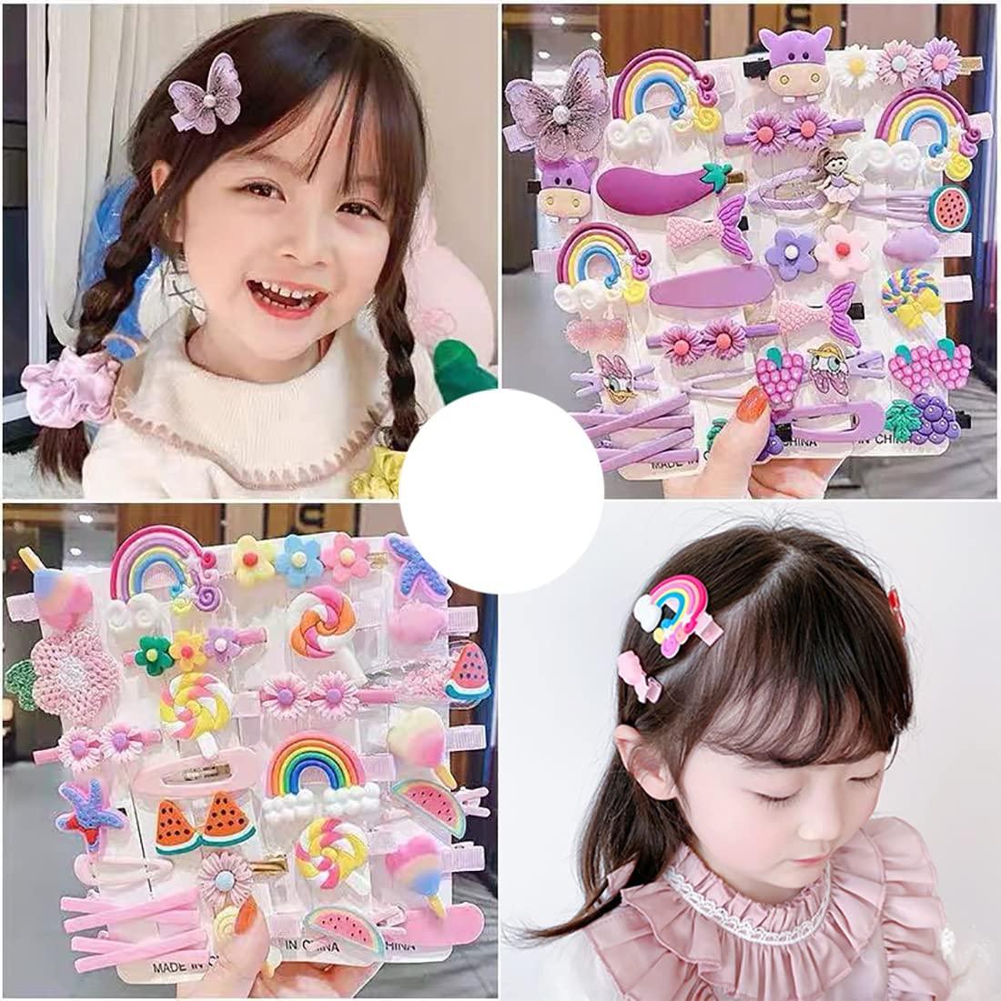 Tianyis 14-Piece Girls' Hair Accessories Set | Colorful Cartoon Hair ...
