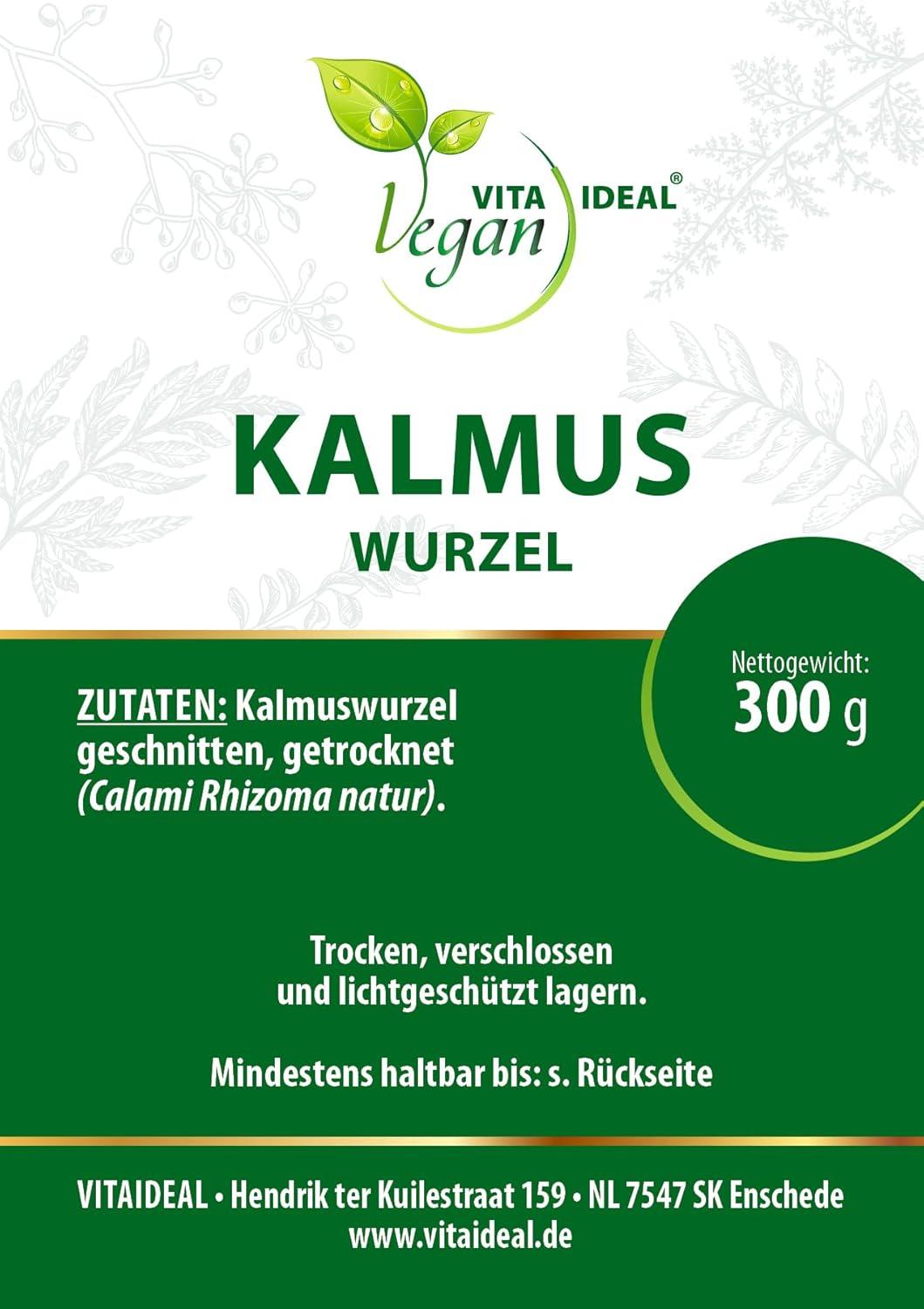 Vita Ideal Vegan Kalmus - 300g Cut & Dried Acorus Calamus Root - Pure ...