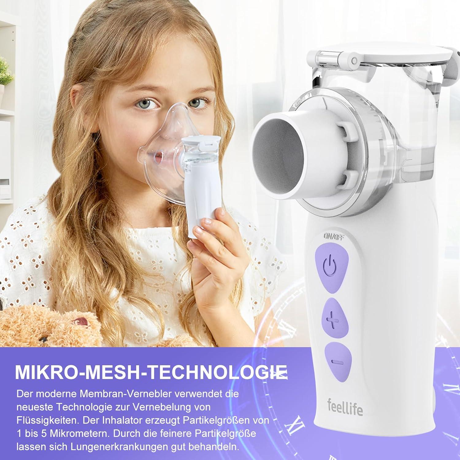 FEELLIFE Inhalation Device for Kids & Adults | Quiet Portable Inhalator ...