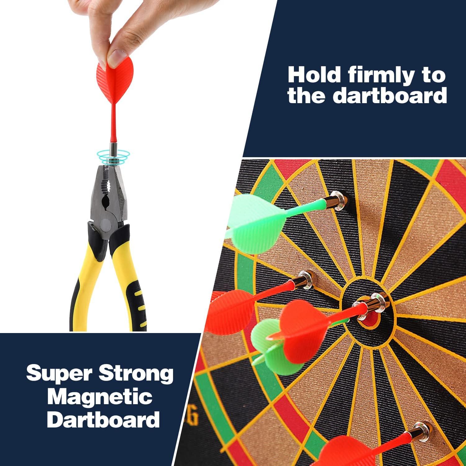 Magnetic Dart Board for Kids - Double-Sided Safe Game Set with Magnetic ...