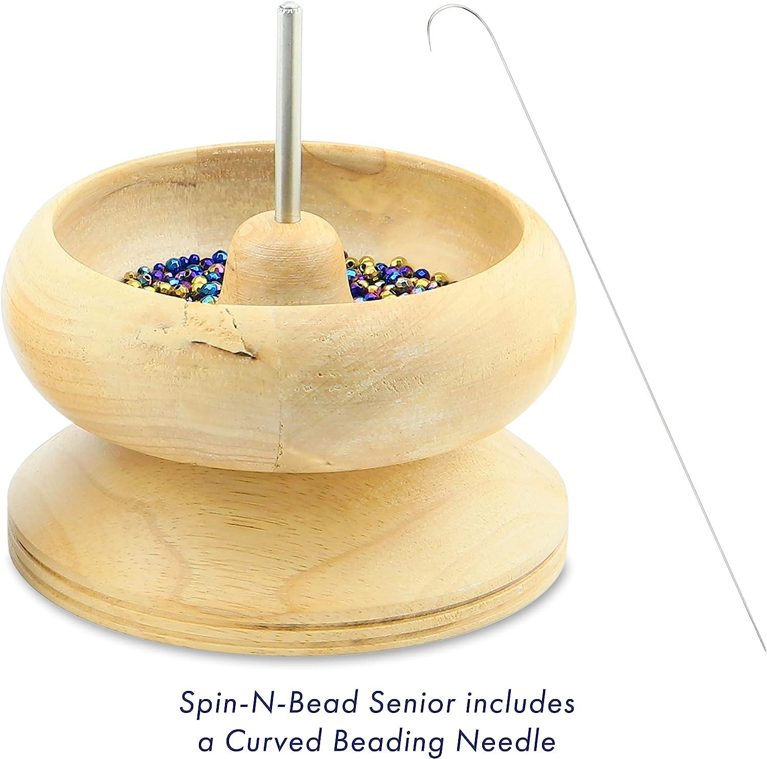 Beadalon Loader Spin-N-Bead Senior in Brown - Easy Bead Stringing Tool ...