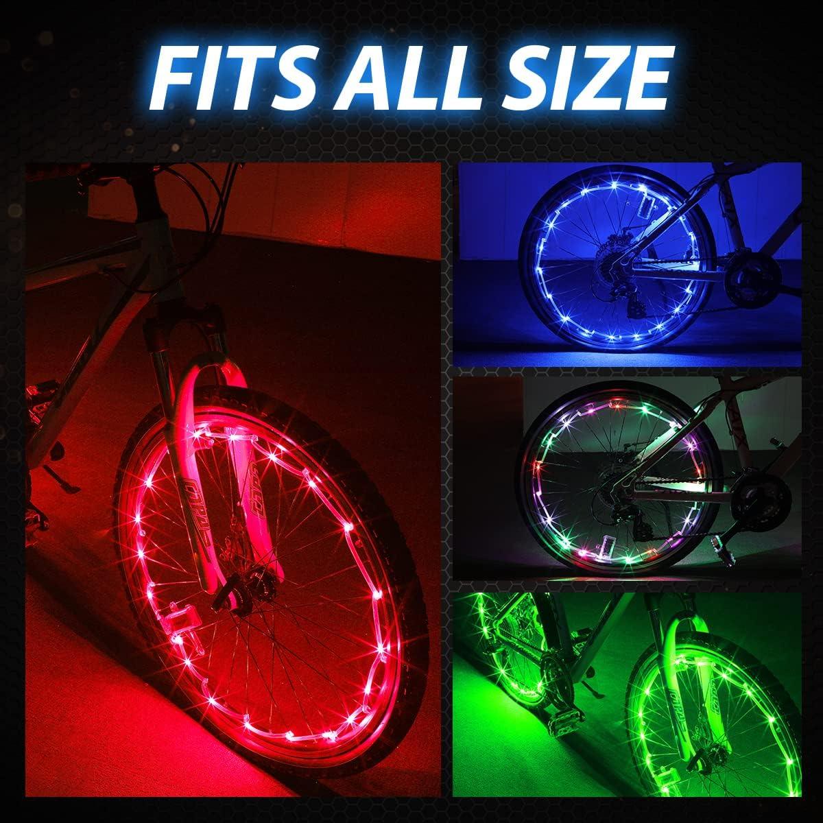 RECORA 2 Tire Pack LED Bike Wheel Lights - Ultra Bright Waterproof ...