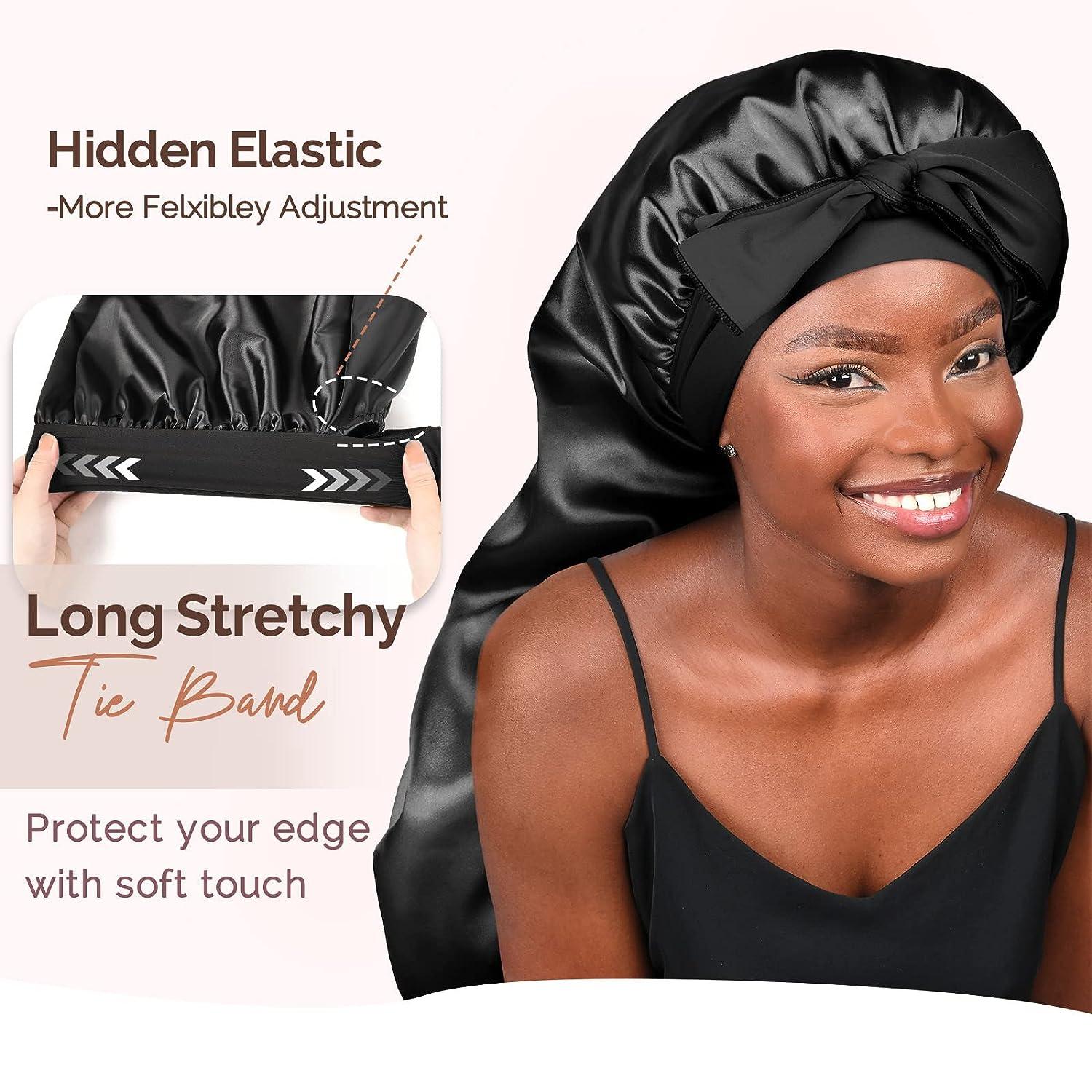 YANIBEST Silk Bonnet for Sleeping | Braid Bonnet for Long Hair | Tie ...