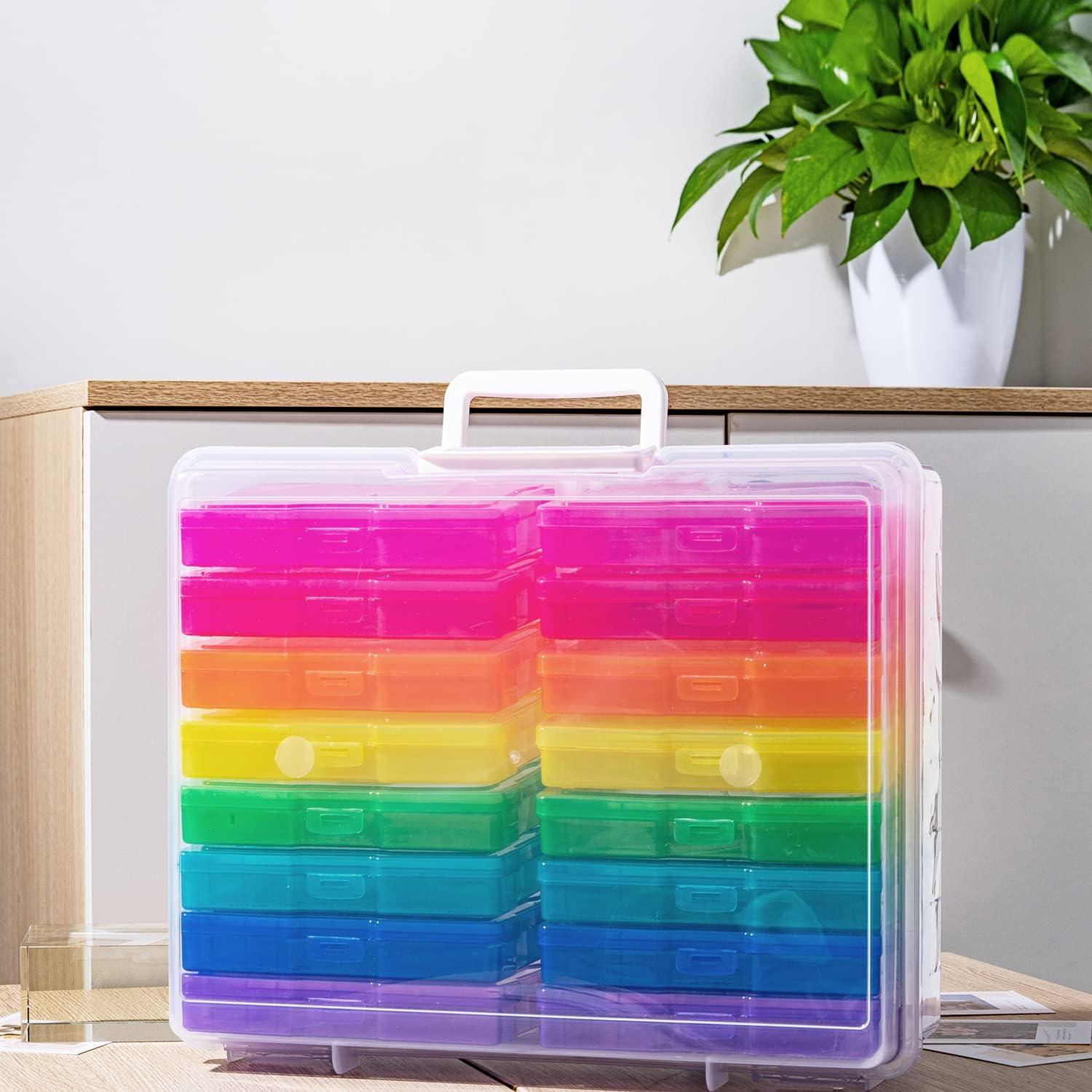 Navaees 4x6 Photo Storage Case - 16 Inner Boxes, Craft Keeper for ...