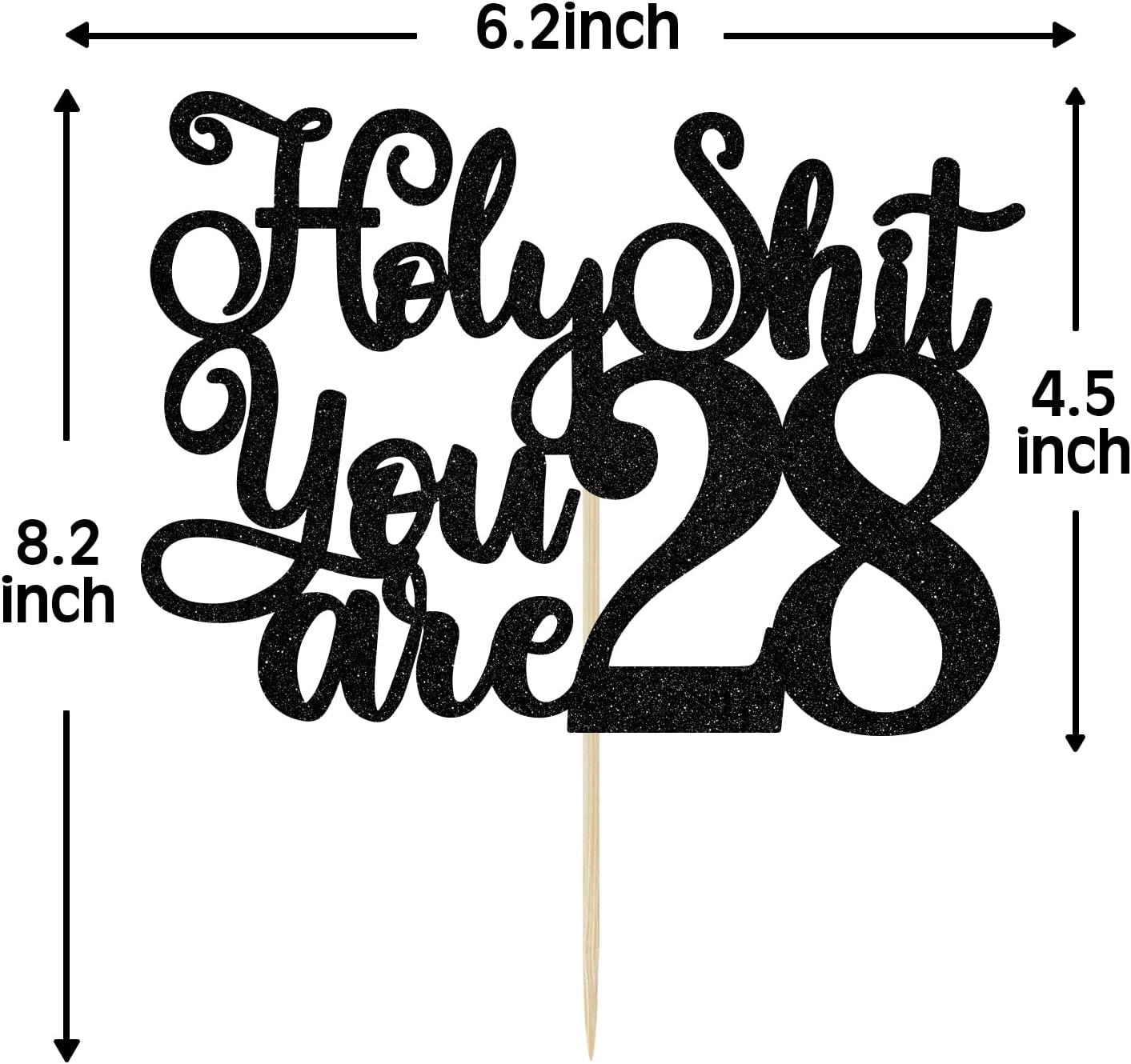 Happy 28th Birthday Cake Topper 28 & Fabulous Cheers to 28 Years Cake ...
