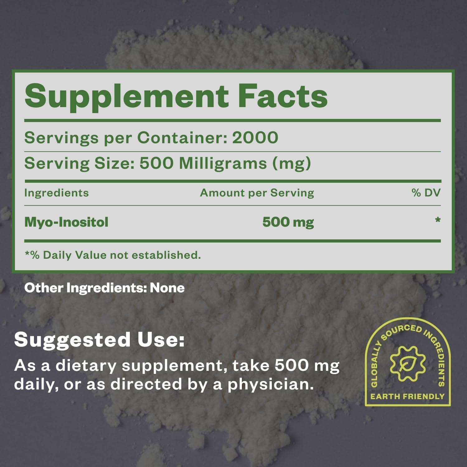 Purisure Myo-Inositol Powder 1kg - Fertility & Hormonal Balance Support ...