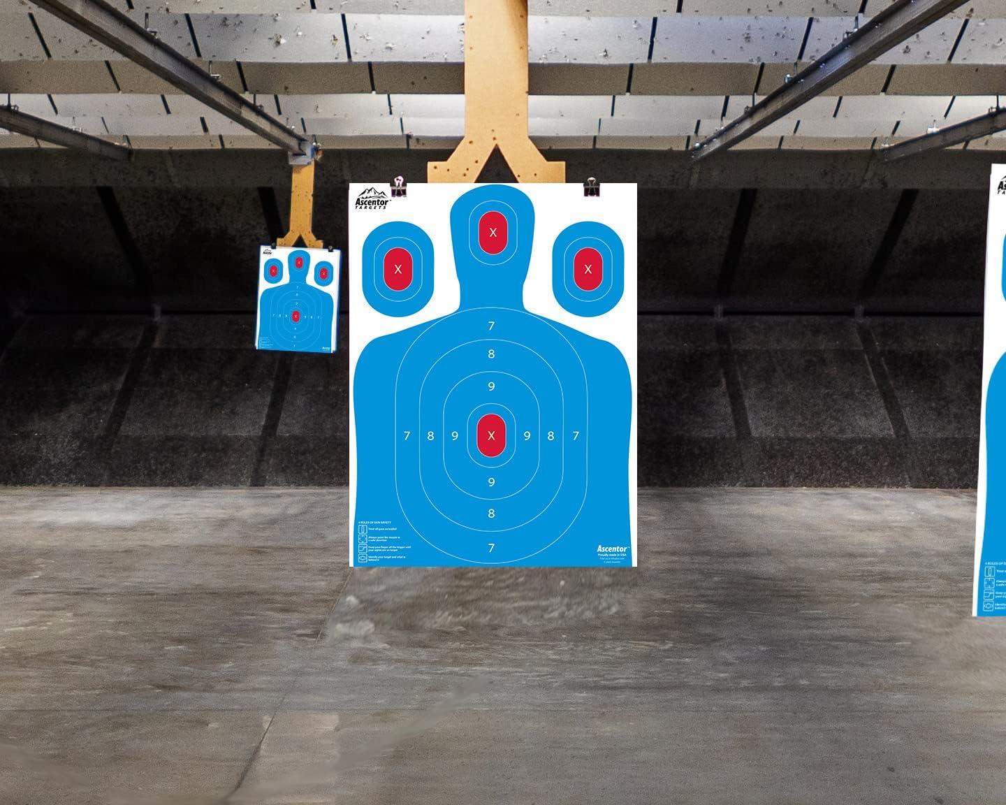 Ascentor Silhouette Shooting Target 18x24 - Large Size with Multiple ...