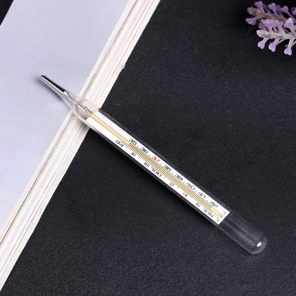 NABIA Glass Oral Thermometer for Fever Test - Axillary Temperature ...