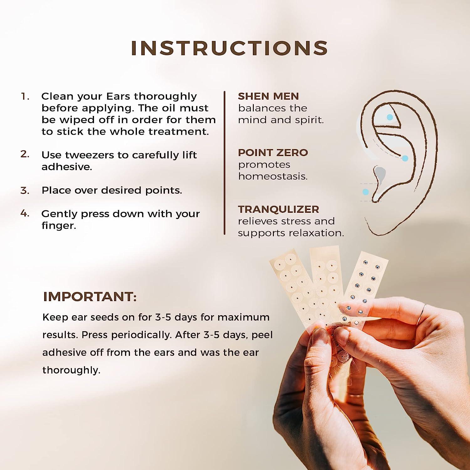 NAO Wellness Stainless Steel Ear Seeds - Acupressure Beads Healing Kit ...